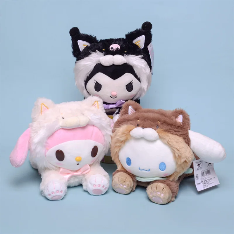 16cm-Sanrio-Prone-Posture-Plush-Stuffed-Toys-Kuromi-Cinnamoroll-My ...