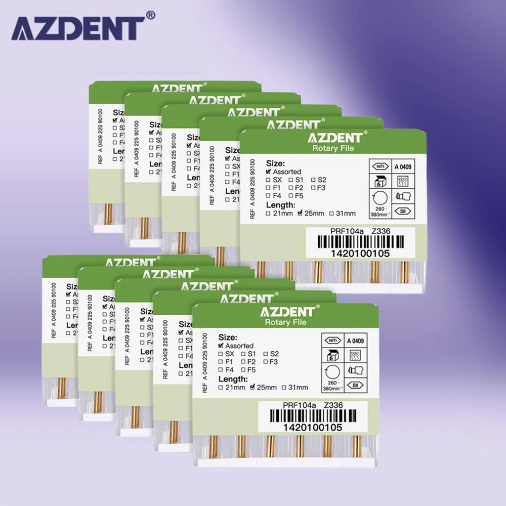 10-Boxes-AZDENT-Dental-Heat-Activated-Canal-Root-Files-SX-F3-25mm ...