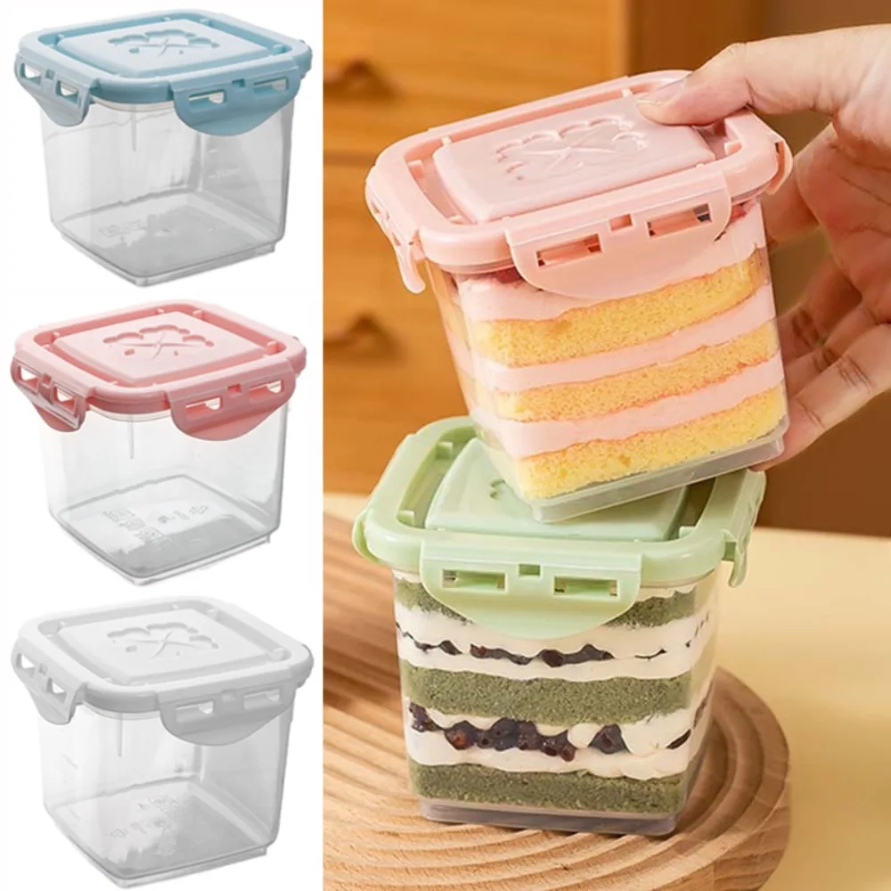 Reusable-Dessert-Box-with-Lid-Clear-Square-Cake-Container-Sealed-Ice ...
