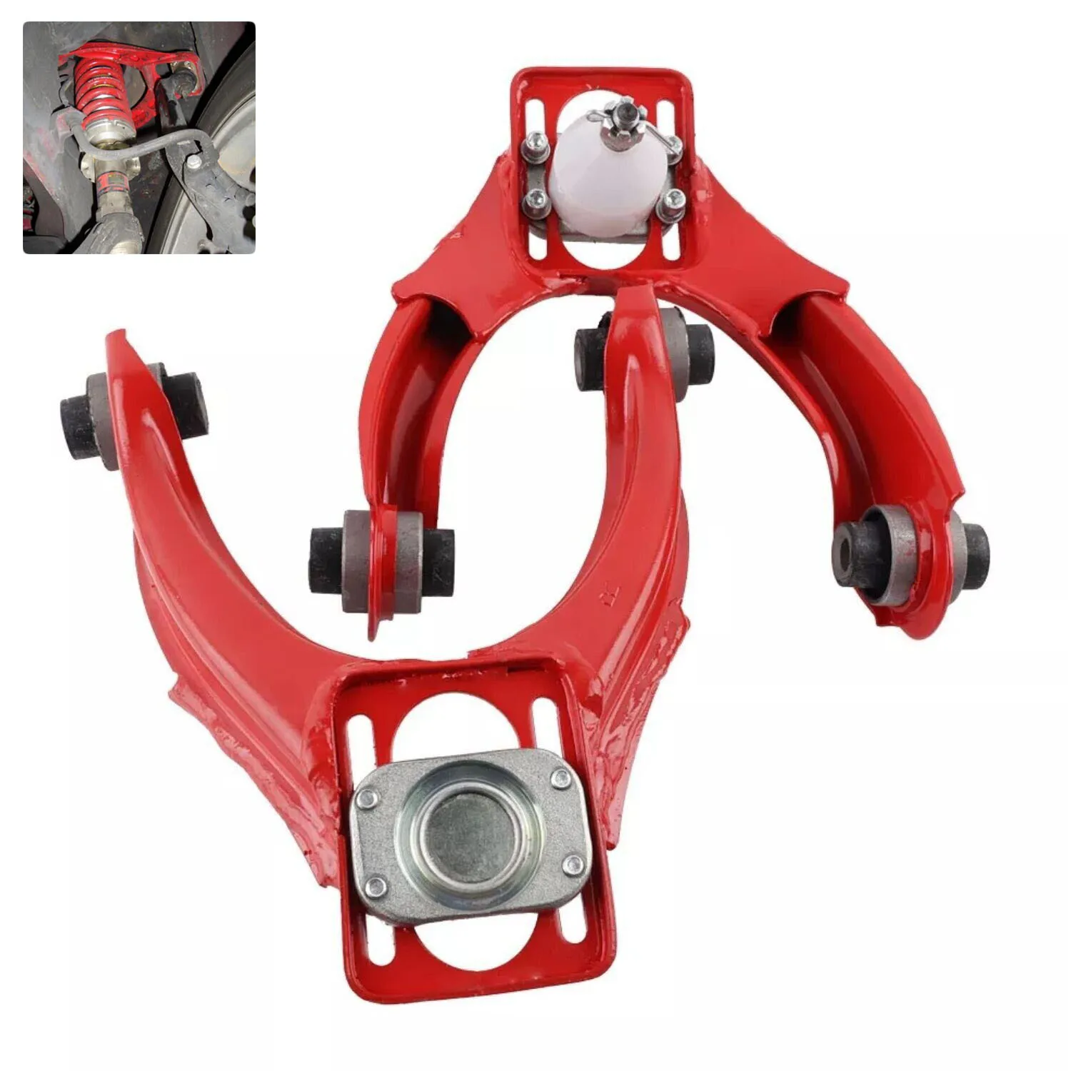 Red-Pair-Adjustable-Front-Upper-Control-Camber-A-Arms-Suspension-Kit ...