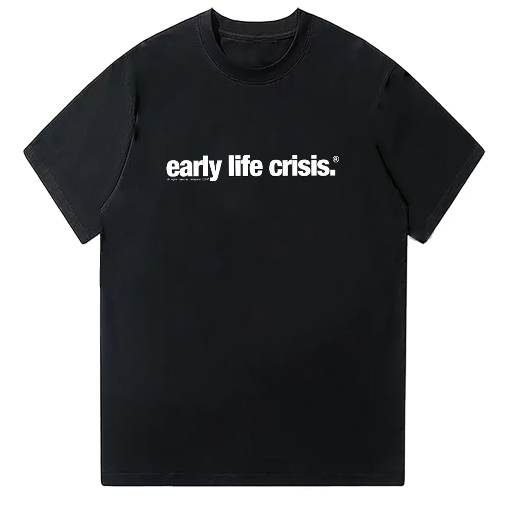 Nettspend Early Life Crisis T-shirt Nettspend Merch Letter Graphic T ...
