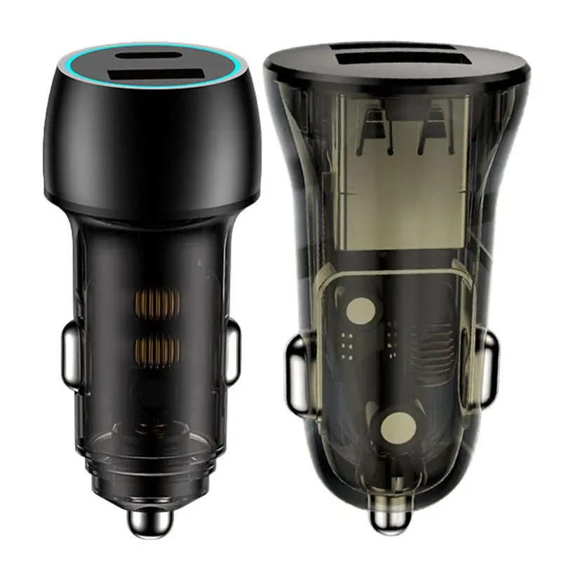 Auto Super Fast Charger Metal 48w USB-A Socket Double Type-C And USB-A ...
