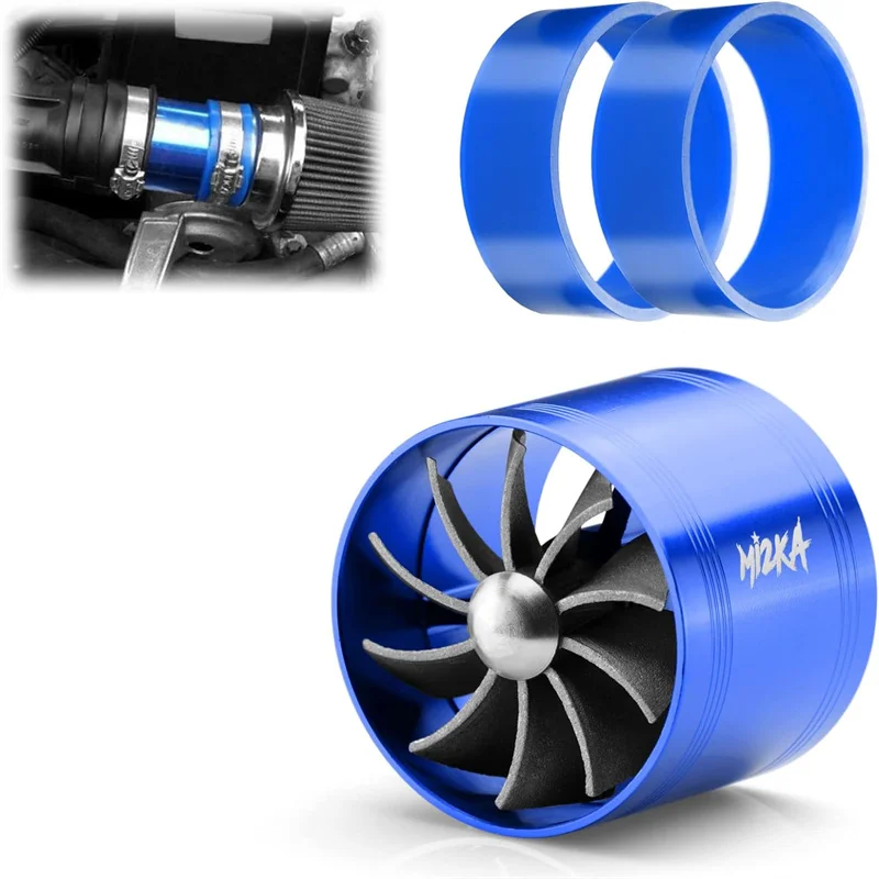 Car-Turbine-Supercharger-Turbo-Charger-Single-Double-Air-Filter-Intake ...