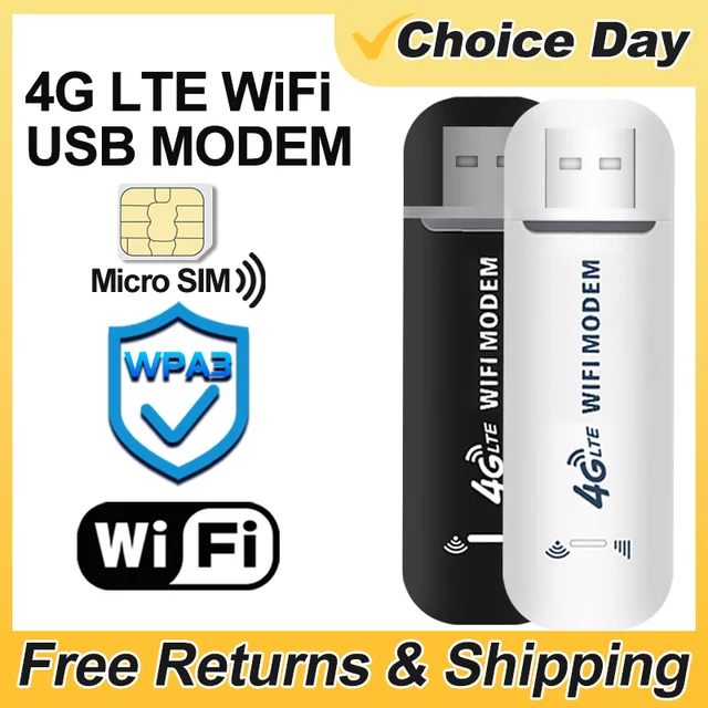 4G LTE Wireless Router USB Dongle 150Mbps Modem Stick Mobile Broadband ...