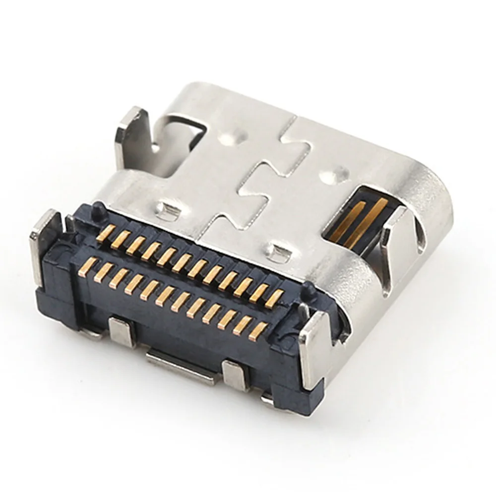 50pcs 24P USB 3.1 Type-C Connector 24 Pin Receptacle Right Angle Type C ...