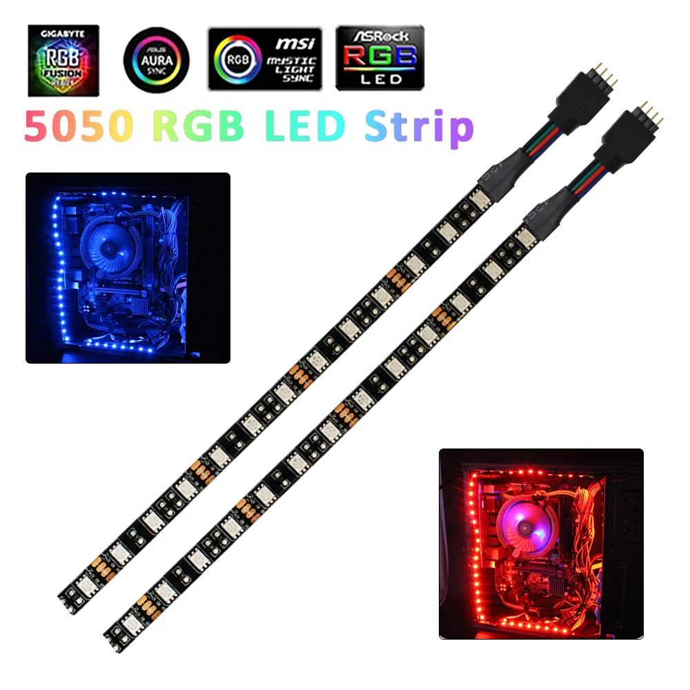 12 V 4Pin RGB LED Strip Licht IP30 IP65 5050 ARGB Aura Sync Moederbord ...