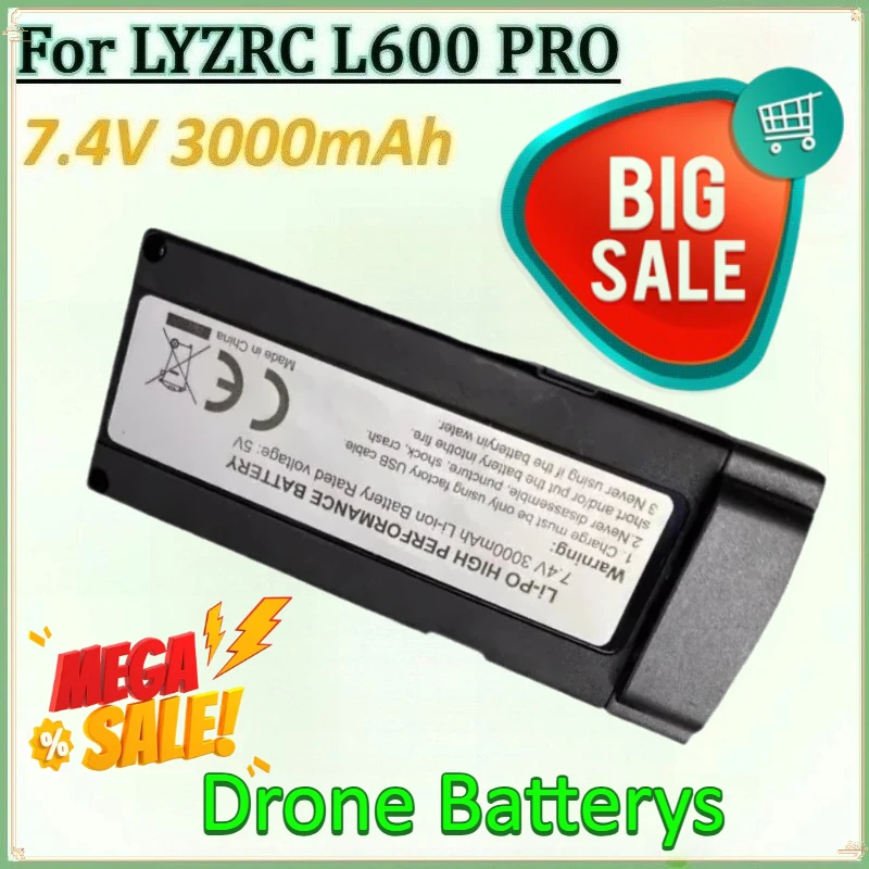 New L600 PRO 7.4V 3000mAh 30min Rechargeable Battery Fly for LYZRC L600 ...