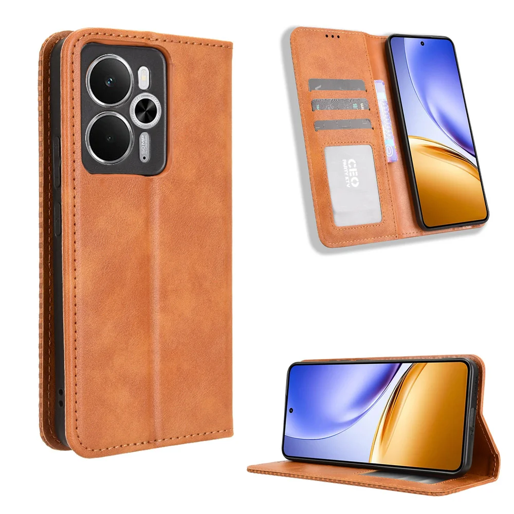 For OPPO Realme 14 14T 5G High Quality PU Leather +TPU Protecting Phone ...