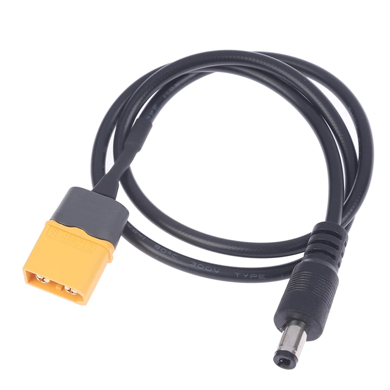 Black XT60 Male Bullet Connector To Male DC DC5525 Power Cable Adaptor ...