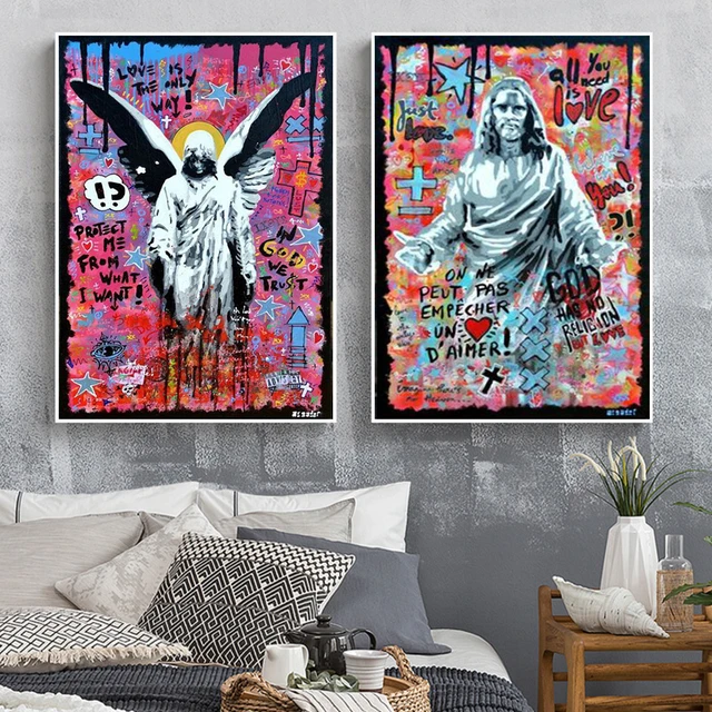 Artistic Graffiti Angels