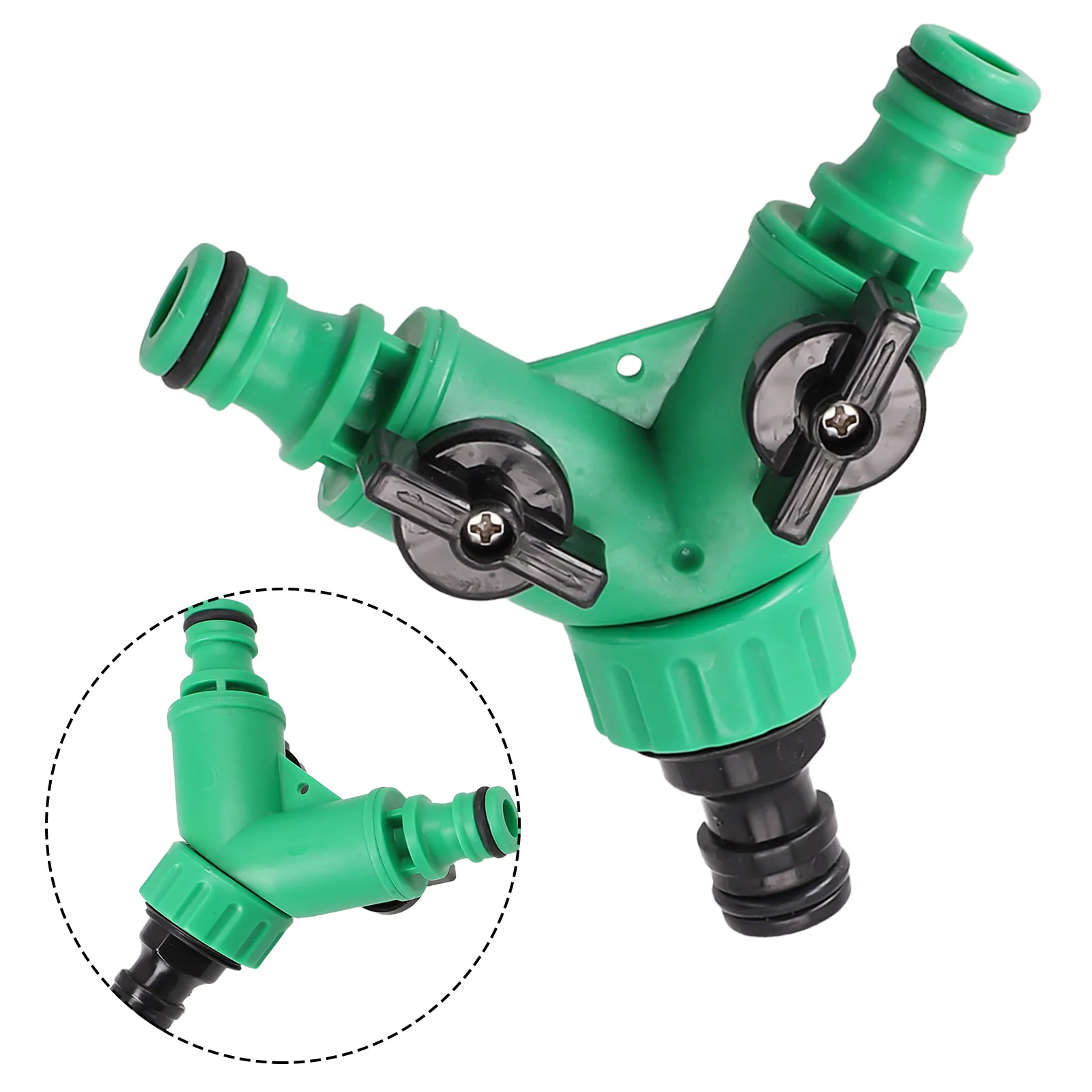 2-Way-Garden-Water-Pipe-Connectors-Plastic-valve-with-switch-Pipe ...