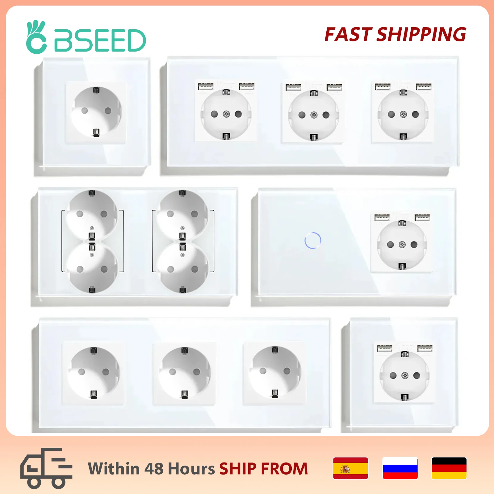 BSEED-Touch-Licht-Schalter-Mit-EU-Steckdose-Home-Wand-Schalter-1-2 ...