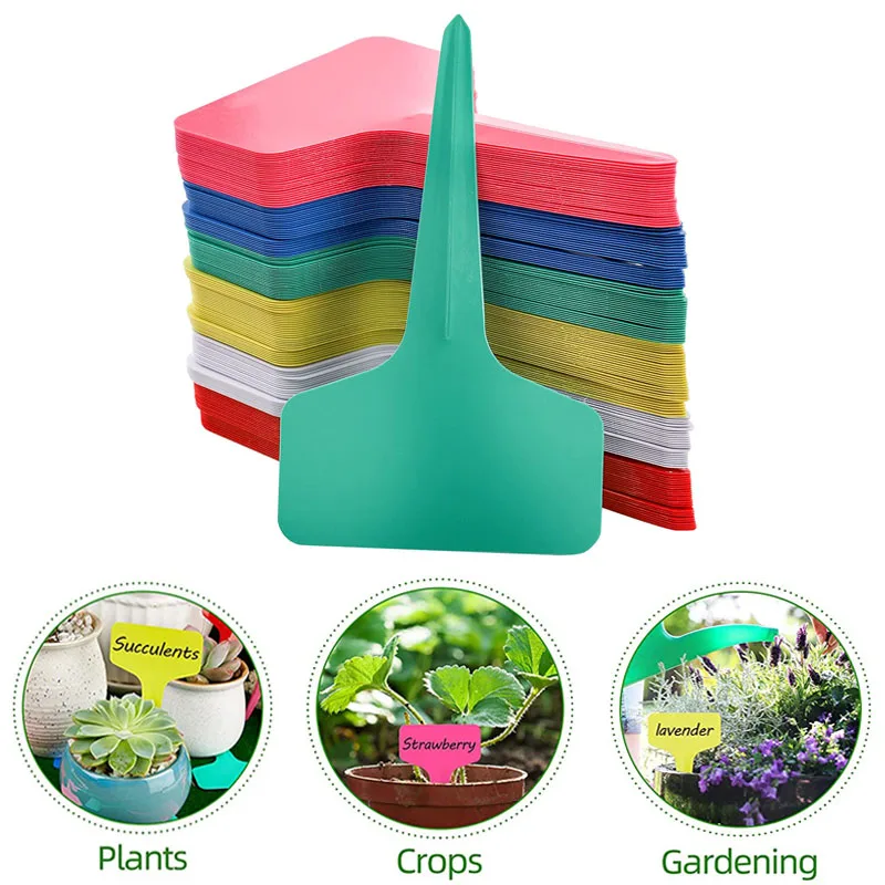 100pcs~50pcs 6x10CM T-Shape Plastic Plant Tags Waterproof Flower ...