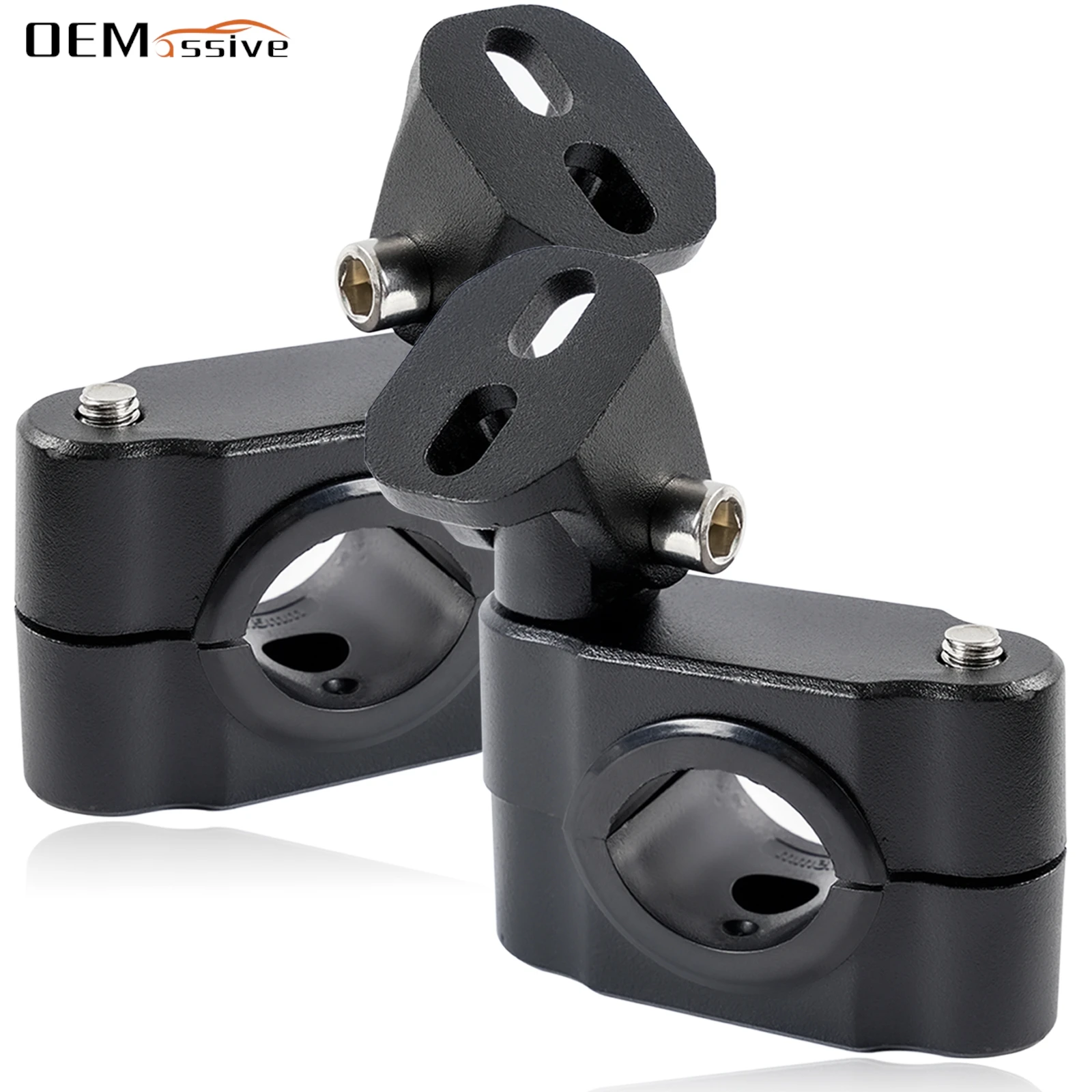 Motorcycle LED Headlight Mounting Bracket Spotlight Clamps Support ...
