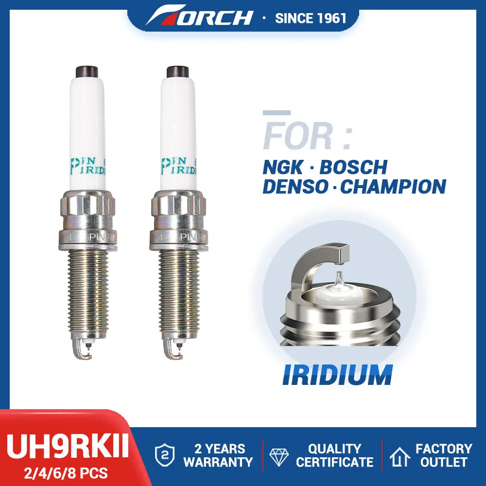 SILKGR9A7ES 교체용 스파크 플러그 토치, VW 06M905606F 9A790560150, UH9RKII 더블 이리듐 자동차 양초 전원, 2 8 개 ...