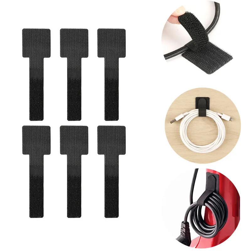 20Pcs-Releasable-Cable-Ties-Wire-Organizer-Black-White-Nylon-Hook-Loop ...