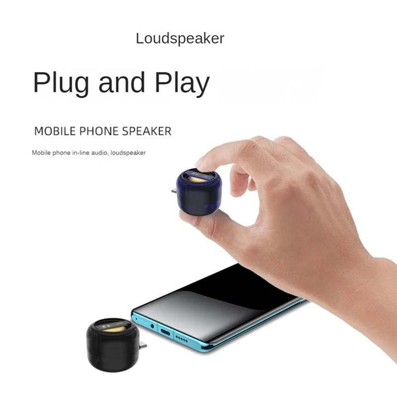 Portable Mini Speaker Universal Type-C Sound Box Type-C Plug In Mobile ...