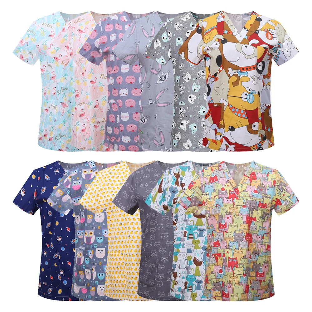 Nurse Doctor Pet Grooming Dentist Work Clothes Surgical Uniforms Woman ...