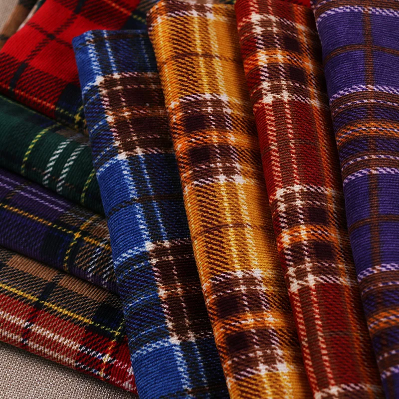 Polyester-Fabric-Grid-Corduroy-Plaid-Printed-Fabric-Women-s-Fashion ...