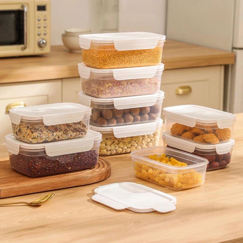 850-1400ml-Transparent-Fridge-Organizer-Food-Storage-Containers-Fresh ...