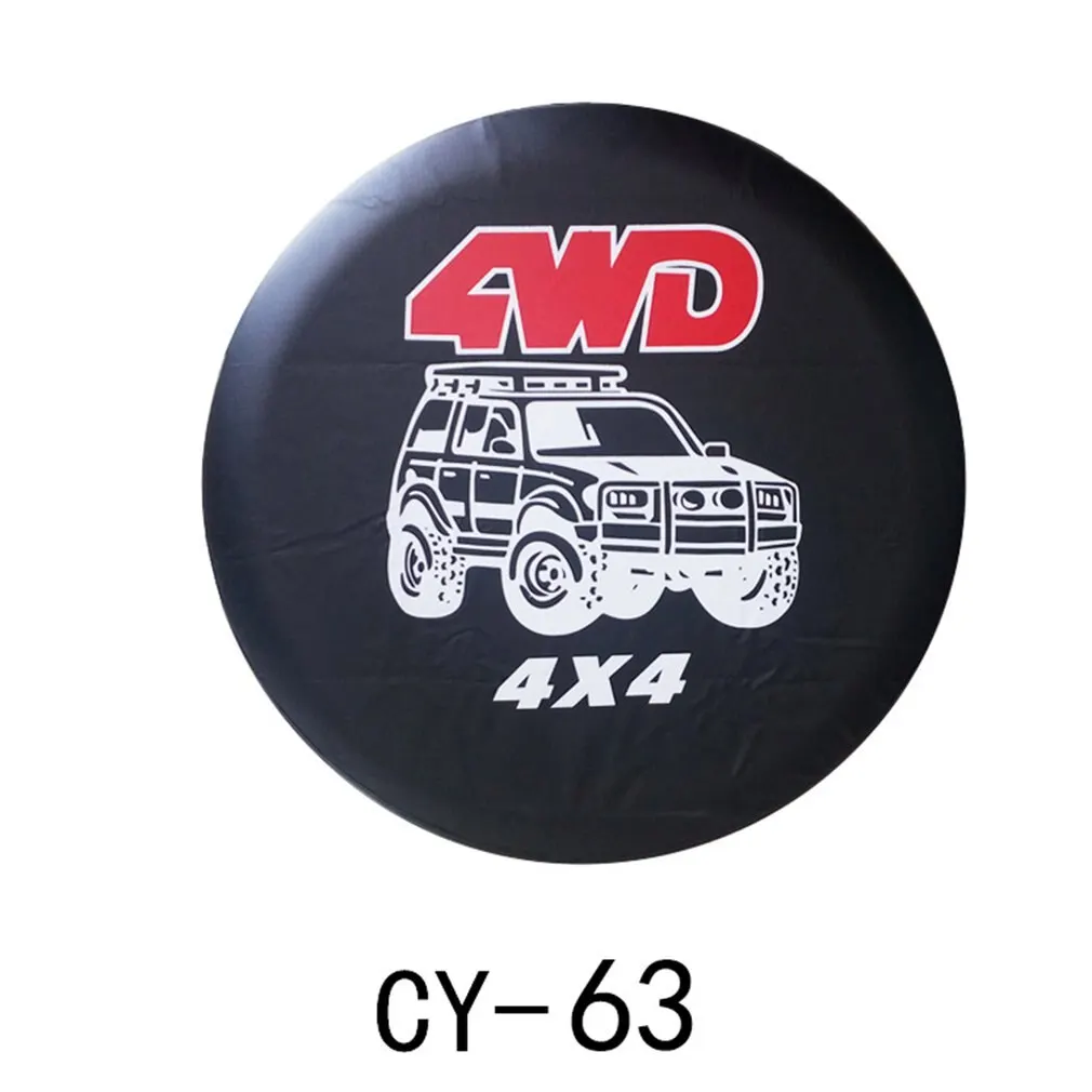 15-Universal-4WD-4X4-Black-Leather-PVC-Tire-Bag-Spare-Wheel-Tire-Cover ...