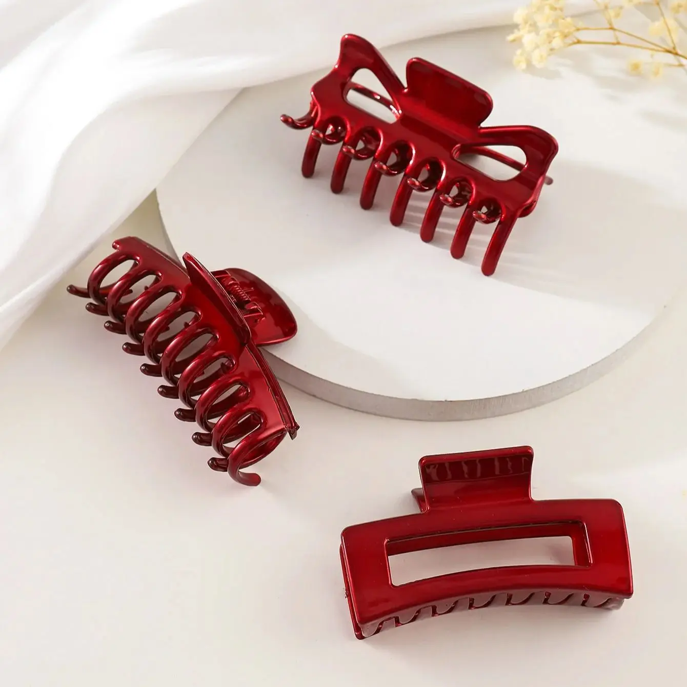 3pcs-Fashion-Geometric-Big-Hair-Claw-Strong-Hold-Jaw-Hair-Clamps ...