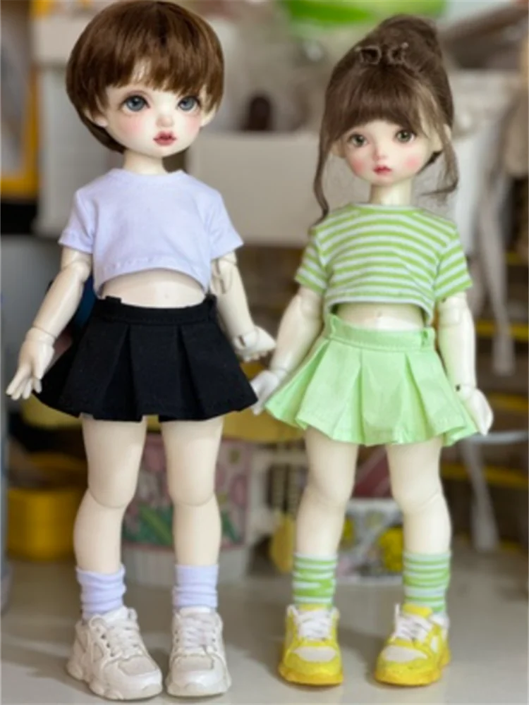 BJD Doll Clothing Accessories T-shirt Skirt For 1/6 Yosd 1/4 MSD Top ...