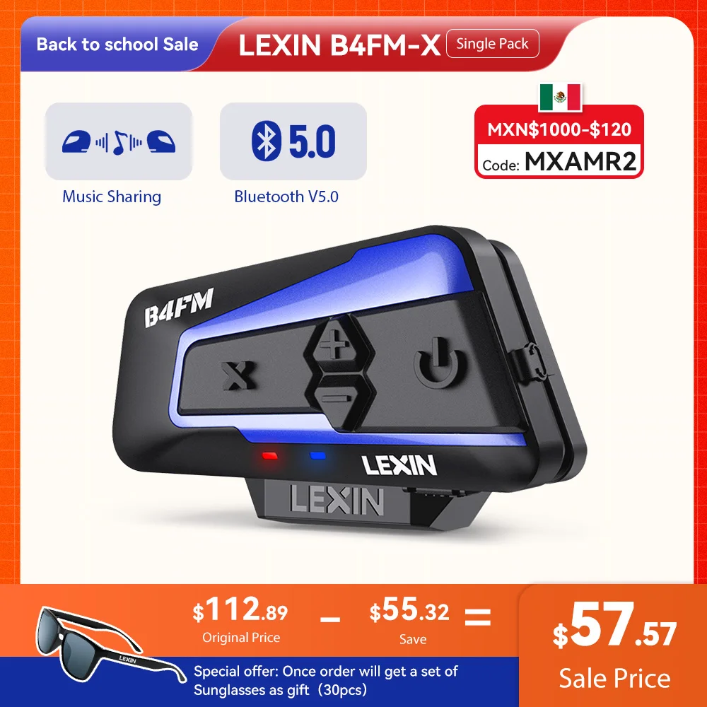 Marke-Lexin-LX-B4FM-X-f-r-10-Fahrer-Intercom-Motorrad-Bluetooth-Helm ...
