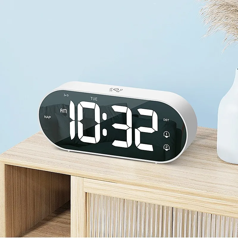 Reloj-despertador-Digital-con-Control-de-voz-reloj-de-mesa-con-brillo ...