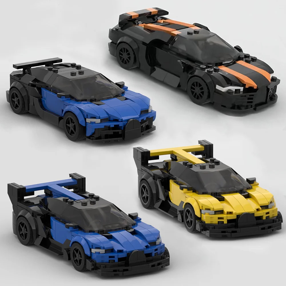 MOC Brick Bugatti Veyron Chiron Bolide Vision GT racing Speed Champion ...