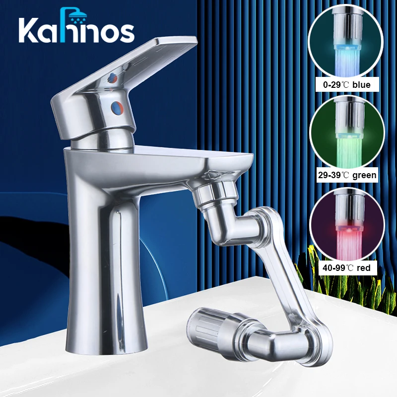 1080-Rotating-Tap-Faucet-Extend-3-Colors-LED-Temperature-Sensitive ...