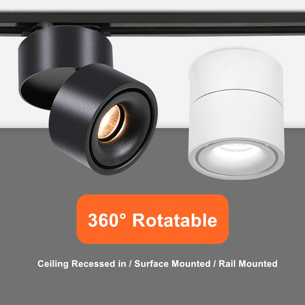 Led-Track-Light-COB-Track-Lighting-Rail-Surface-Ceiling-Spot-Light-7W ...