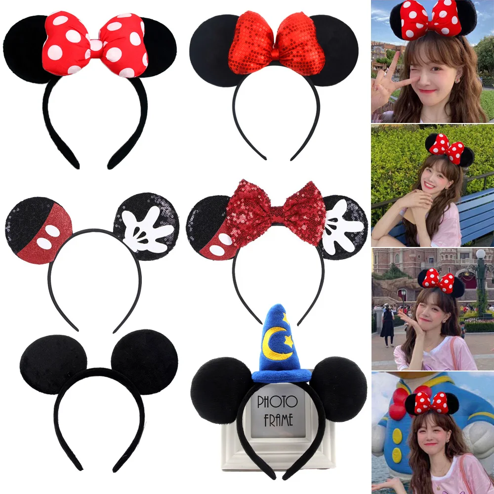 Disney Mickey Ears Headband for Women Men Hair Accessories Cute Minnie ...
