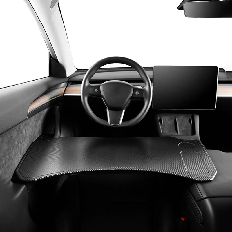 Food-Tray-Table-For-Tesla-Model-3-Model-Y-Folding-Car-Steering-Wheel ...