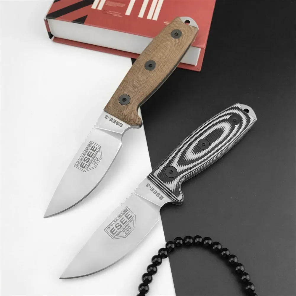 USA-ESEE-3-Rowen-Military-Fixed-Blade-Knife-Stonewashed-Blade-G10 ...