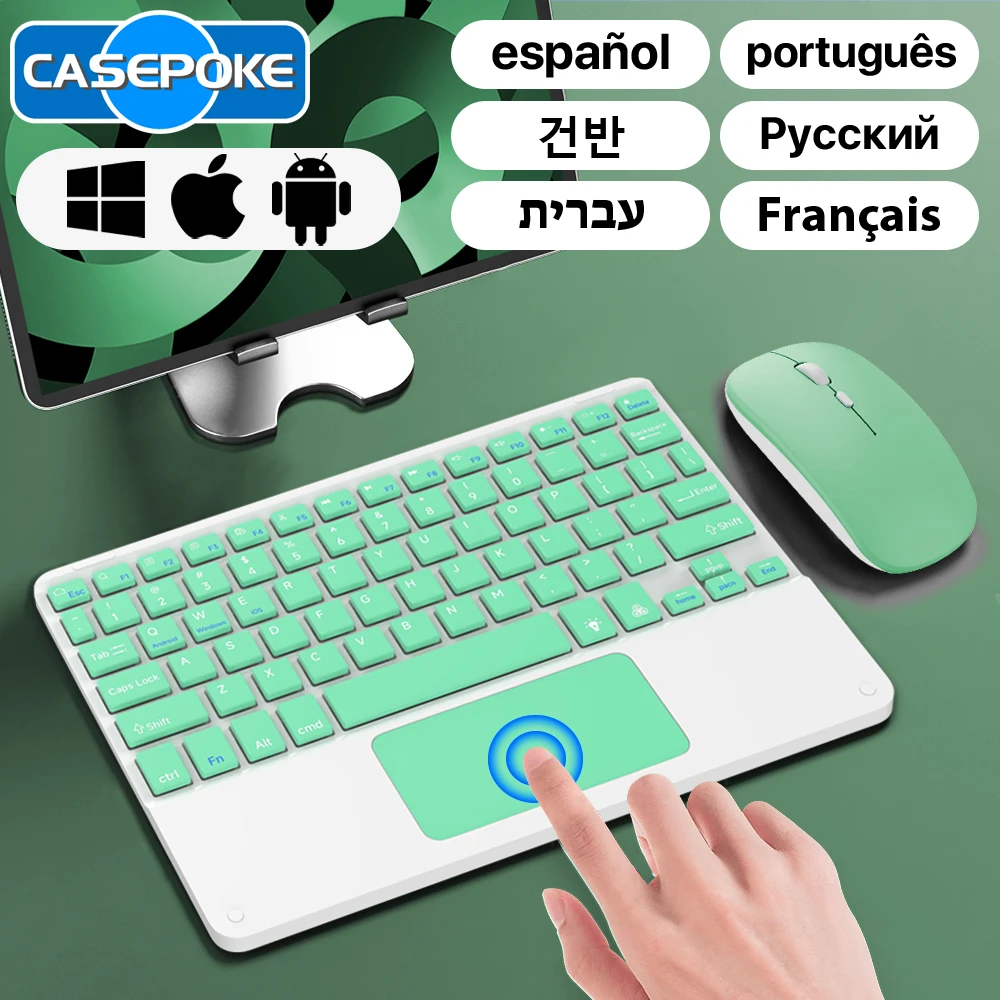 CASEPOKE Touchpad Wireless Keyboard For Android IOS Huawei Xiaomi ...