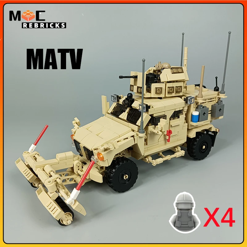 Ww2 Us Military Afghanistan War Mrap All-terrain Vehicle Moc Building ...