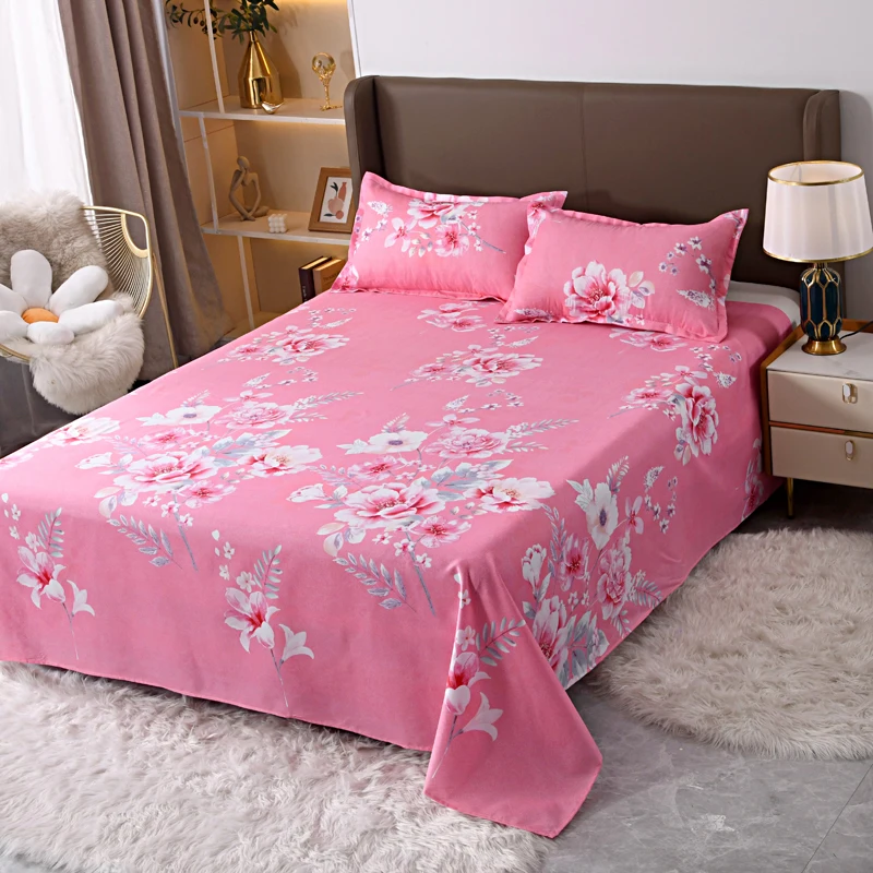 3 pieces Bedspread Home Textile Printing Color Flat sheet set Polyester ...