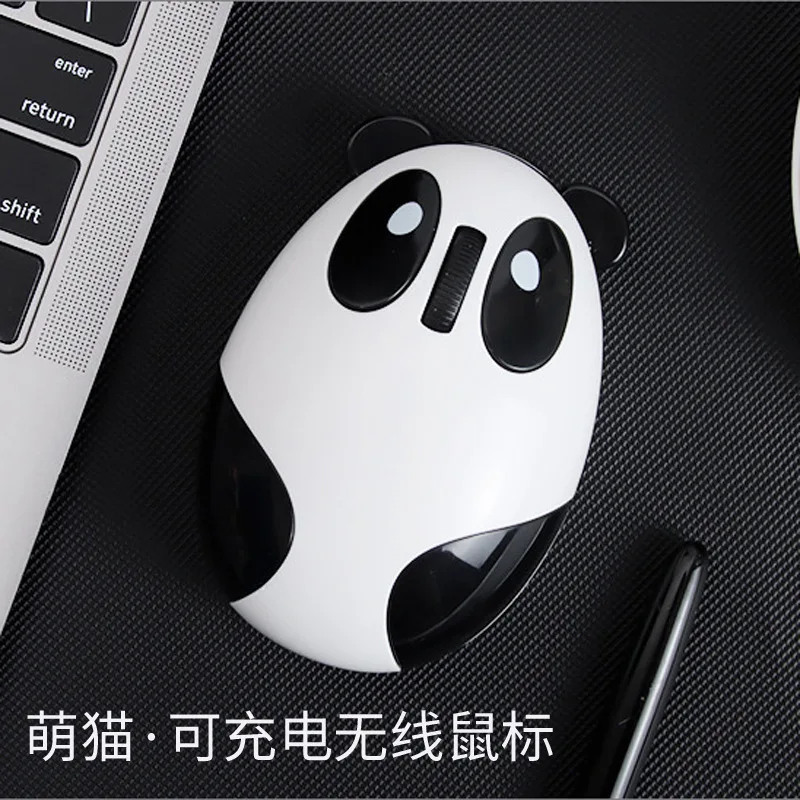 Cute-Panda-Cartoon-2-4g-Raton-inalambrico-Wireless-Charging-Mute-Mouse ...
