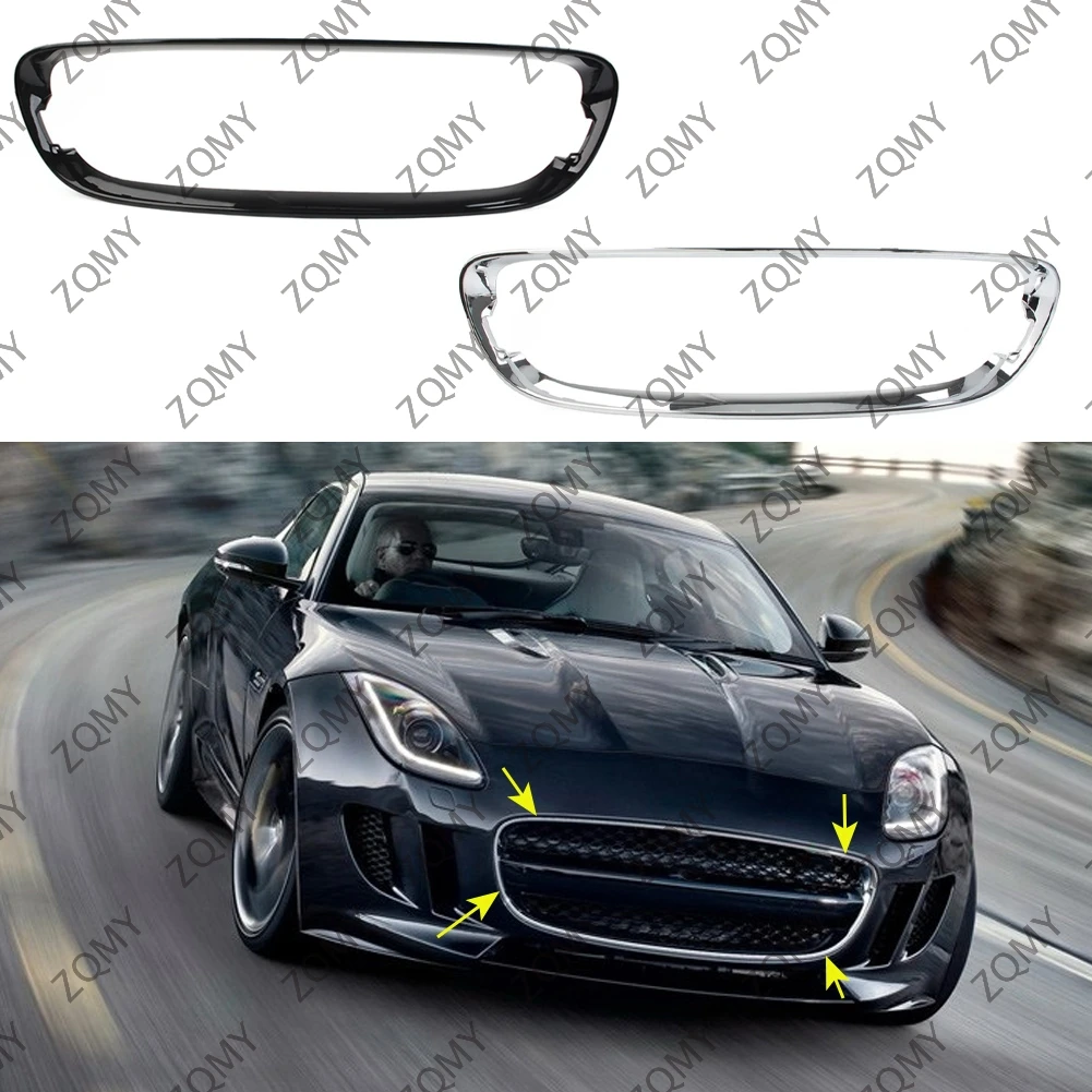 1pcs Car Front Bumper Grille Surround Molding Trim For Jaguar F-Type ...