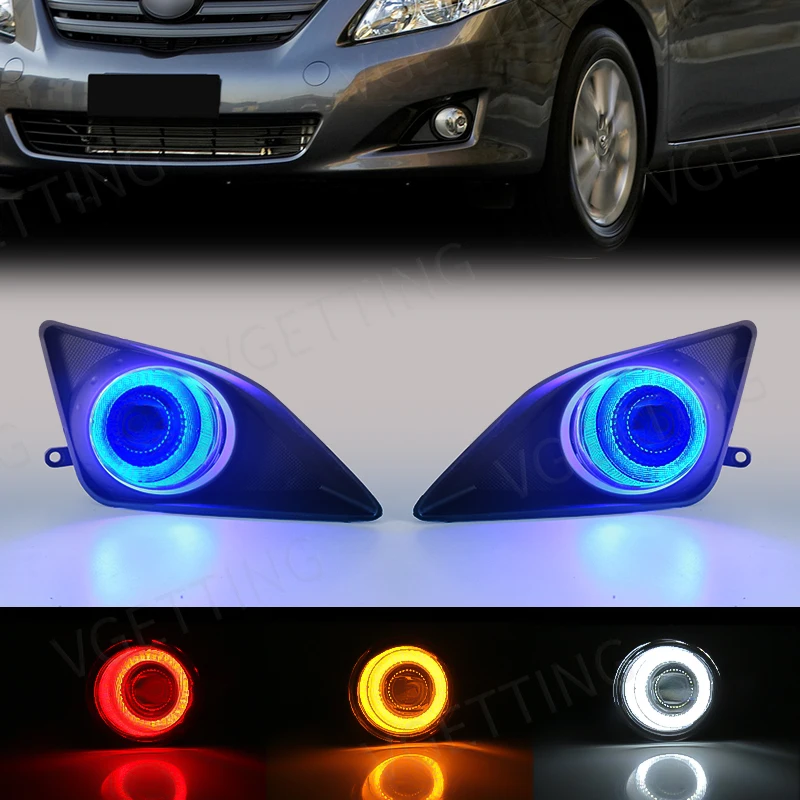 Daytime-Running-Light-DRL-Angel-Eyes-Fog-Lamp-Led-for-Toyota-Corolla ...