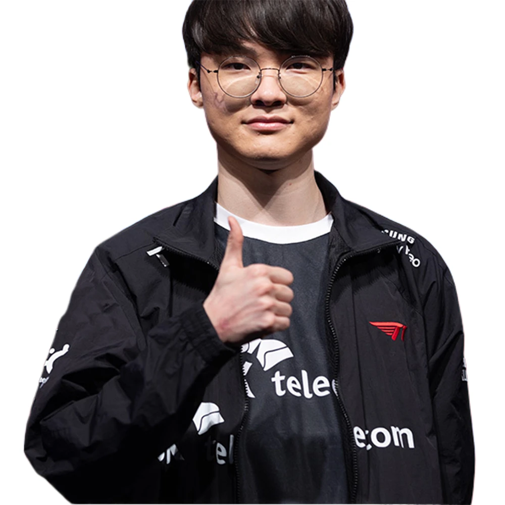 2023 T1 재킷 LOL LCK SKT E-스포츠 팀 유니폼, 페이커 케리아 오너 제우스 구마유시 팬, 레드 블랙 코트, 남녀공용 대학 재킷