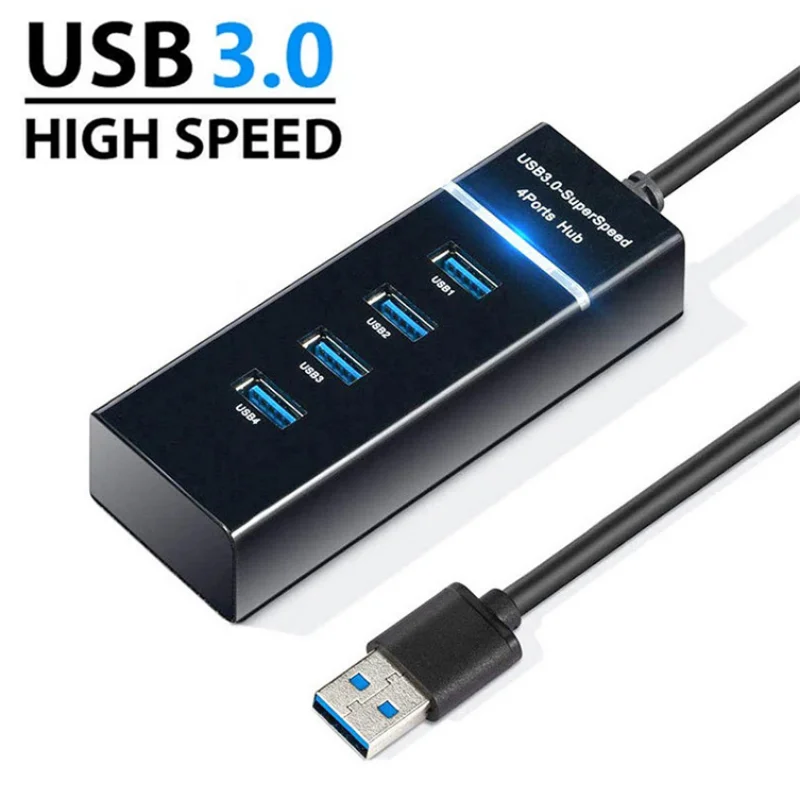 4 포트 USB 2.0 3.0 허브 분배기 U 디스크 키보드 충전기 용 데스크탑 PC 노트북 어댑터용 고속 확장, USB 허브 분배기| | - AliExpress