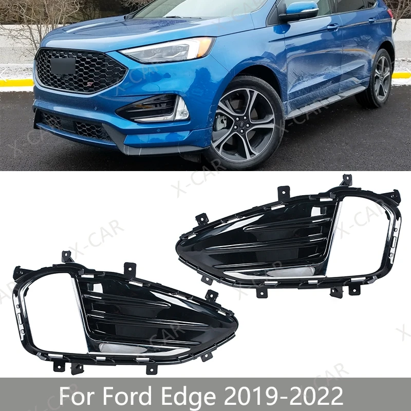 Car Front Bumper Daytime Lamp Fog Light Trim Cover Frame Grille Lid ...
