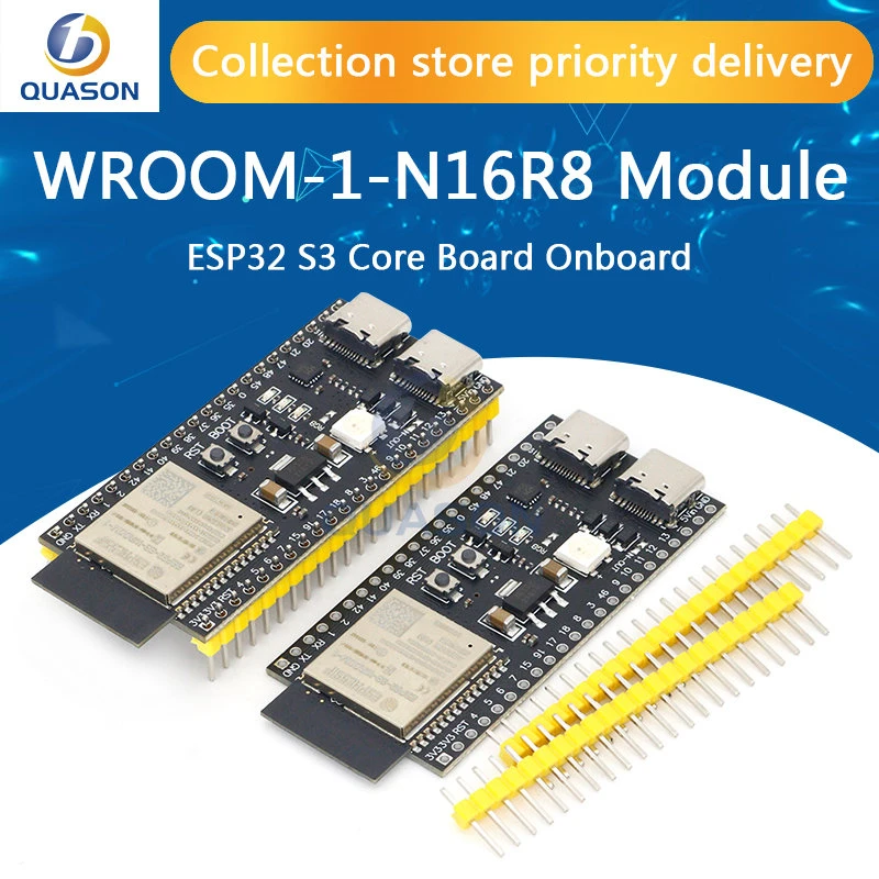 onboard WROOM 1 N16R8 module development board of the ESP32 S3 core board| | - AliExpress