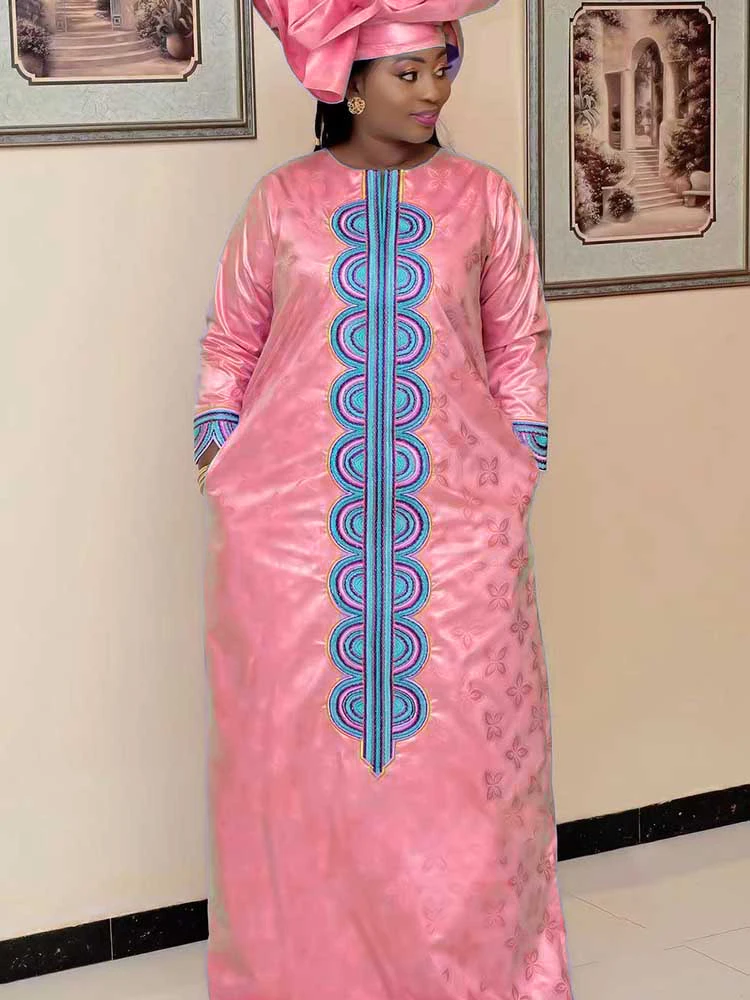 Free-Size-Turkey-Bazin-Riche-Dresses-For-African-Ankara-Women-Wedding ...