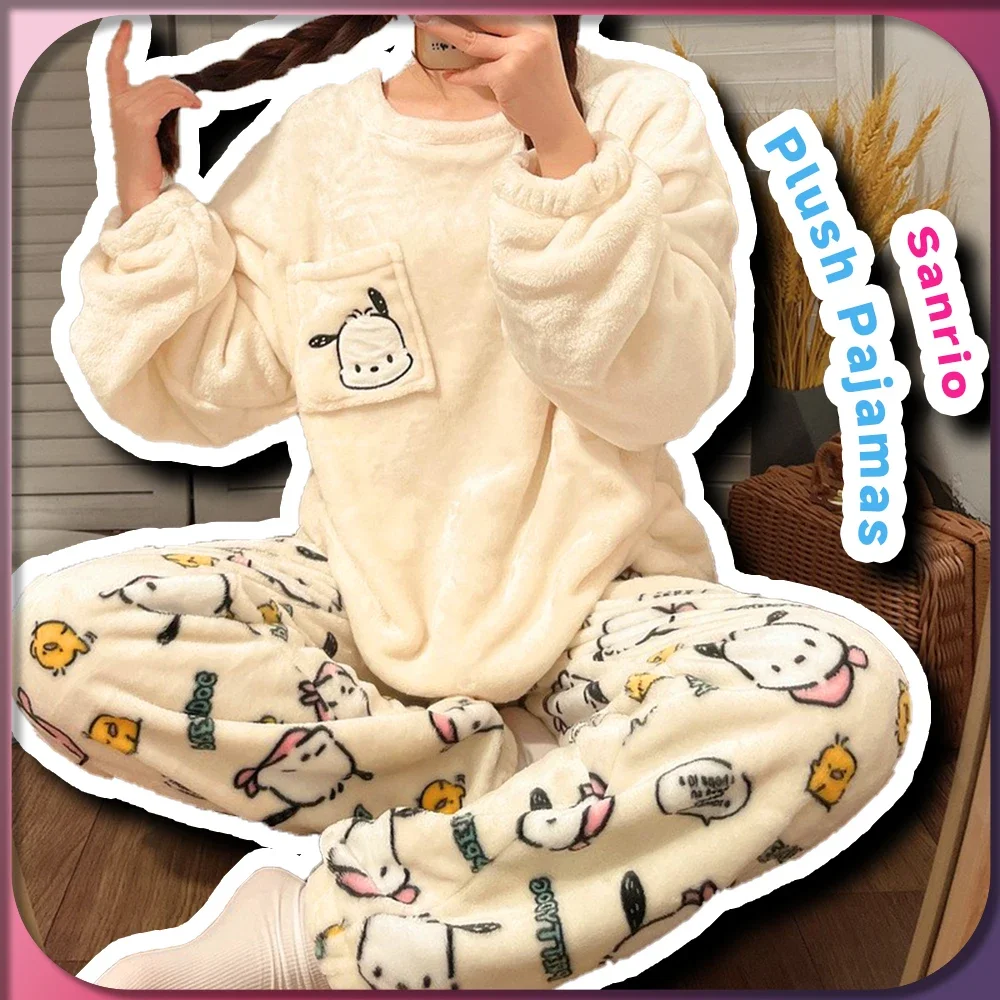 Kawaii-Pochacco-Plush-Fluffy-Pajamas-Sanrio-Cinnamoroll-Underwear-My ...