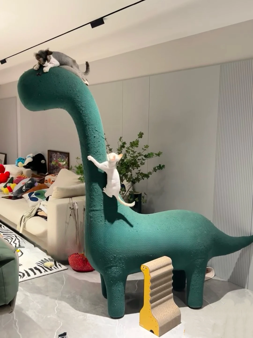 Dinosaur-home-decoration-part-time-cat-climbing-frame-solid-solid-wood ...