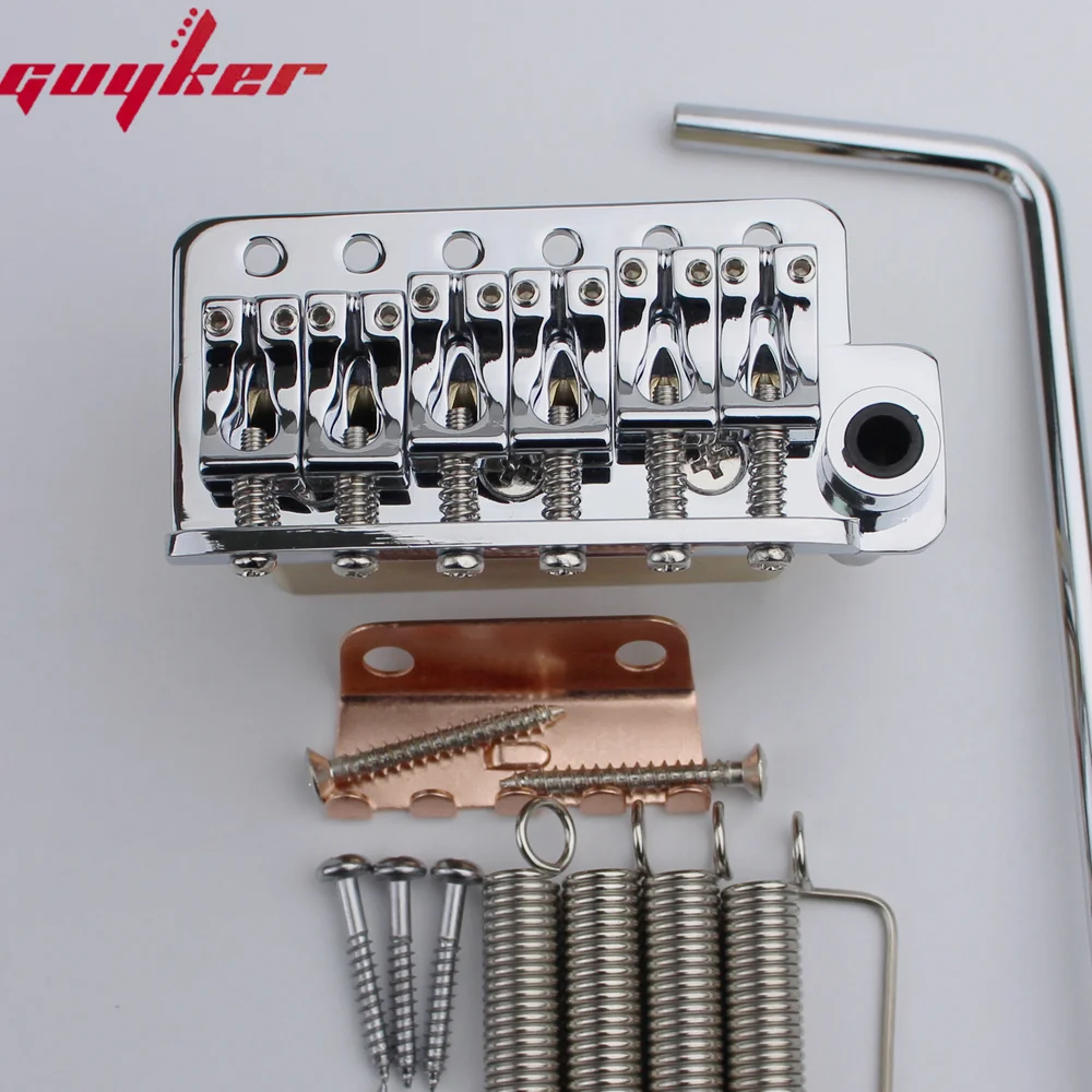 GG1013A Guyker Chrome Black Gold Guitar Tremolo Bridge String Spacing