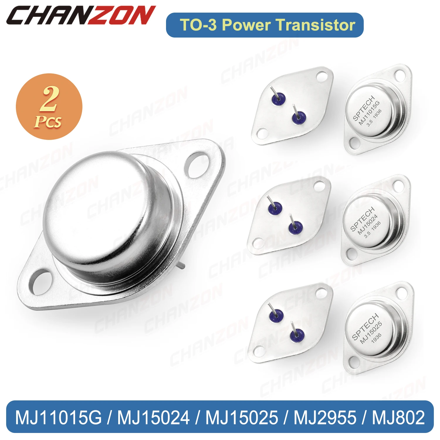 2Pcs-TO-3-TO3-MJ11015G-MJ15024-MJ15025-MJ2955-MJ802-Power-Transistor ...